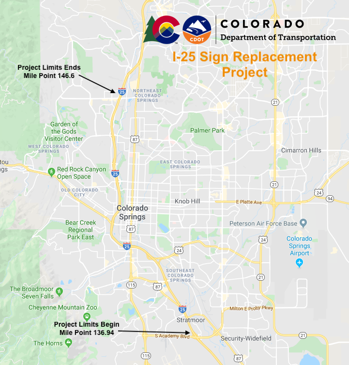I-25 Sign Replacement Project in North Colorado Springs — Colorado ...