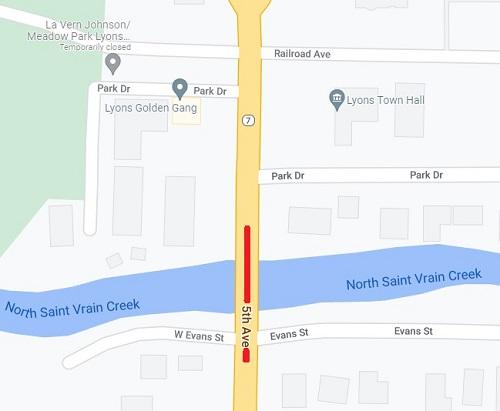 CO 7 bridge location map — Colorado Department of Transportation