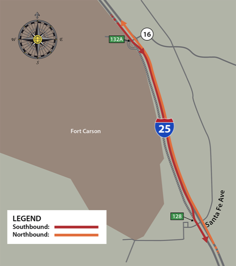 Map of I-25 between CO 16 and Santa Fe Ave.png — Colorado Department of ...