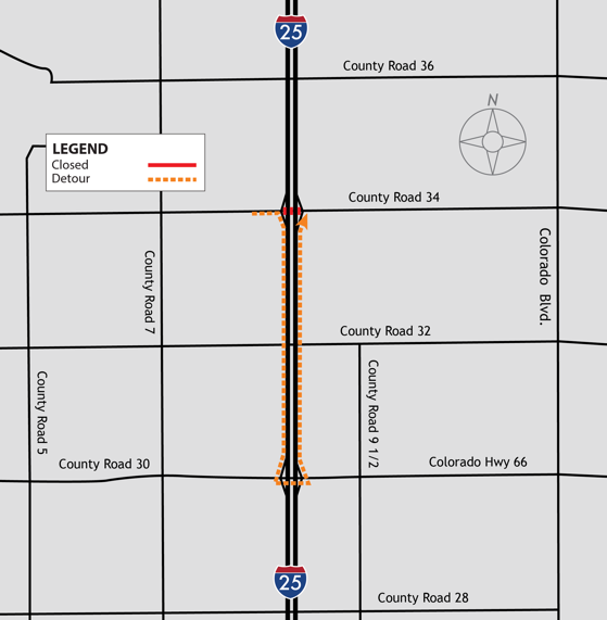 WCR 34 Project Zone Map — Colorado Department of Transportation