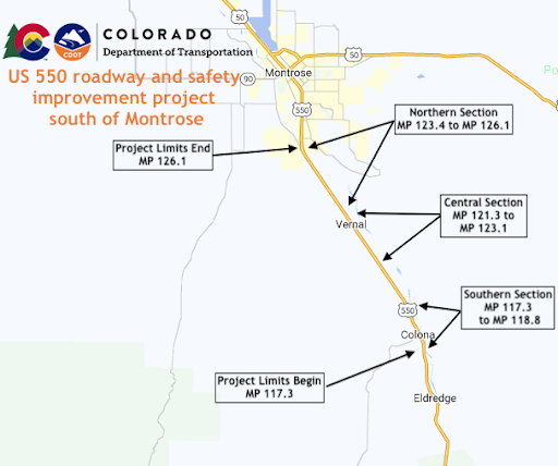 US 550 Improvements north of Montrose.png — Colorado Department of ...