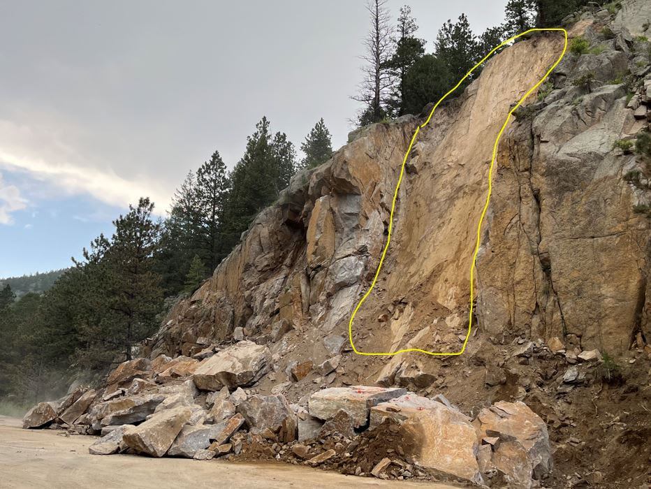 CO 7 rockslide east and west block.jpg — Colorado Department of ...