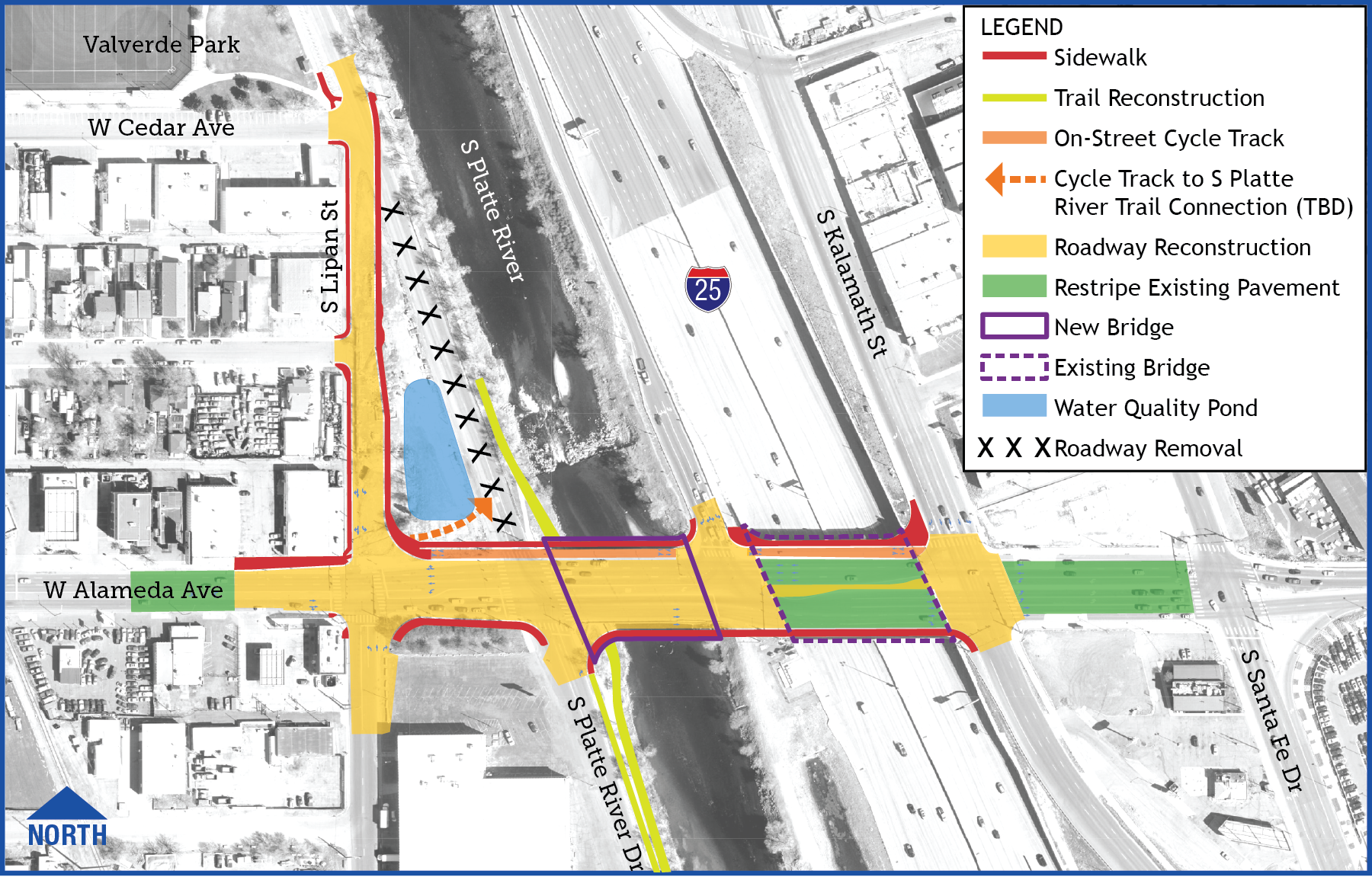 Map of the Alameda Bridge over I-25 improvements.png — Colorado ...