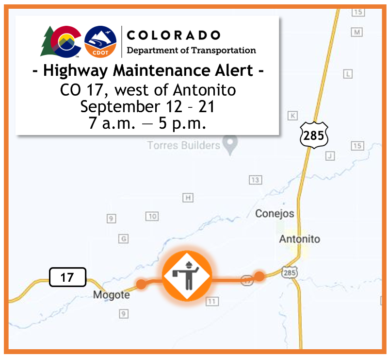 CO 17 Antonito Paving Map.png — Colorado Department of Transportation
