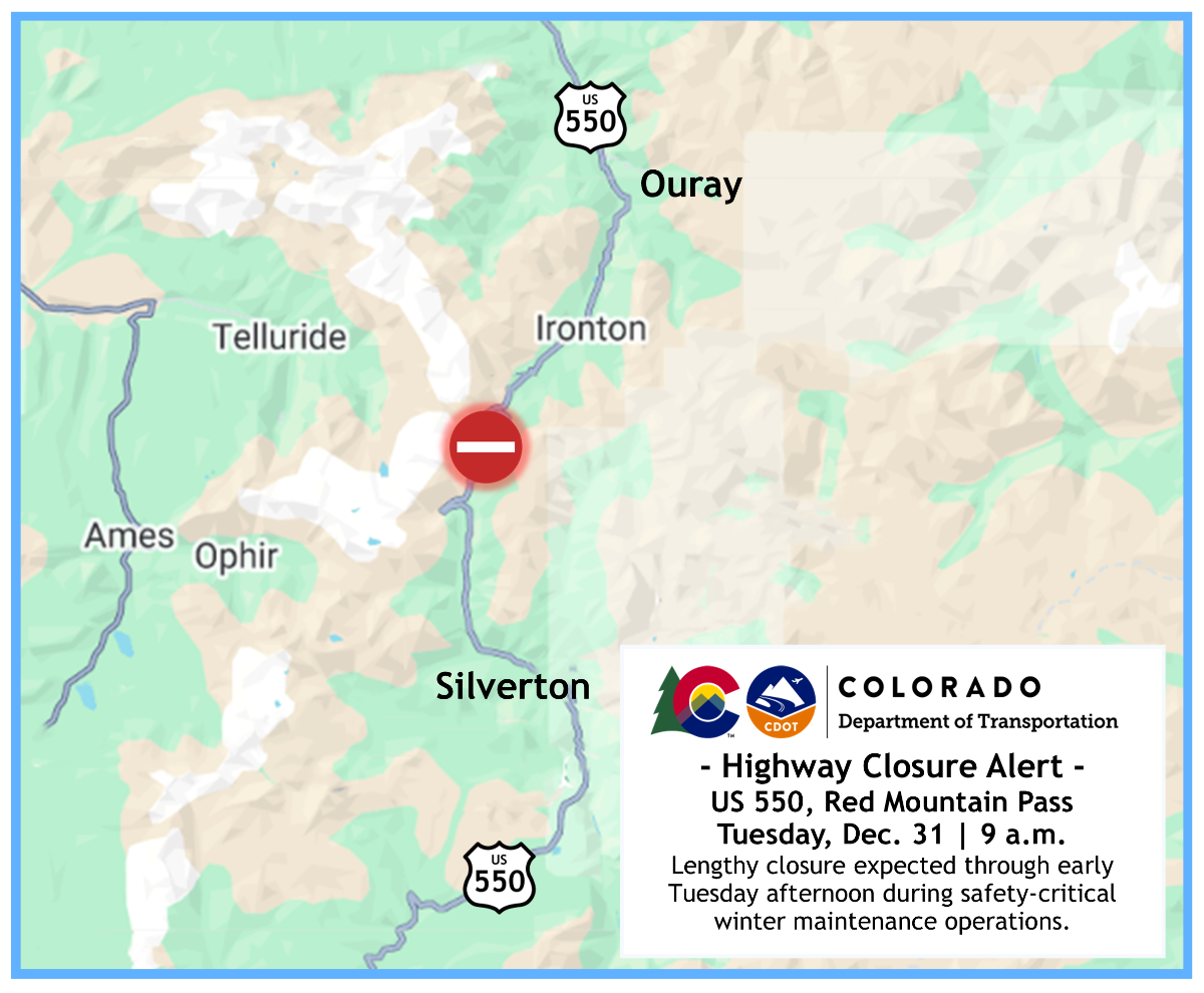 Map of closure on US 550 between Silverton and Ouray 12312024.png ...
