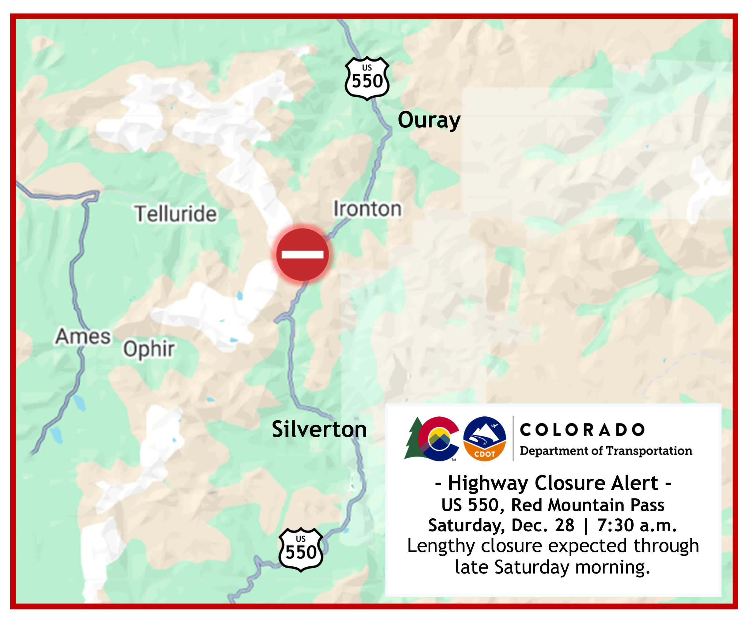 US 550 Red Mountain Pass Highway Closure Map 12282024.png — Colorado ...