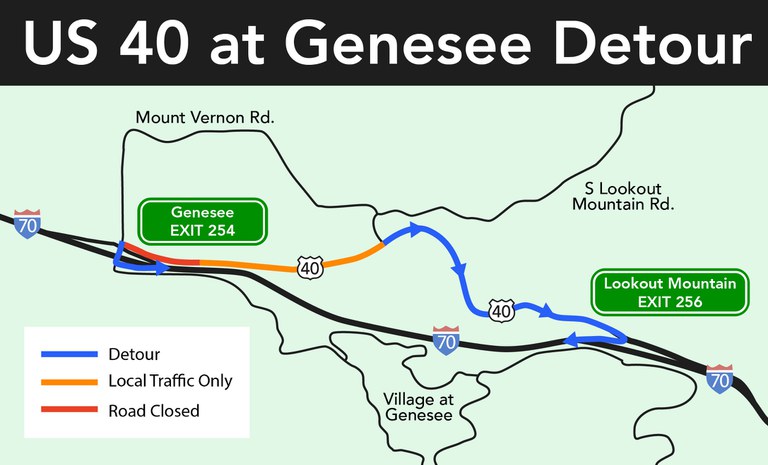 Expect traffic impacts on US 40 and I-70 at Genesee for wildlife ...