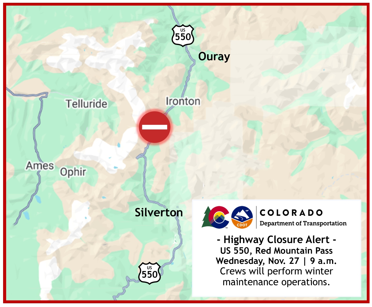 US 550 Red Mountain Pass Closure Map 11272024.png — Colorado Department ...