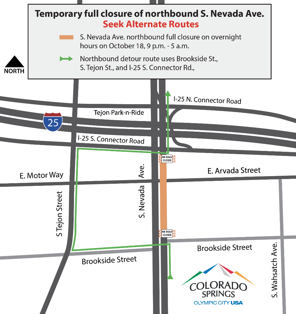 Detour Map Northbound South Nevada Avenue CO 115.png — Colorado ...