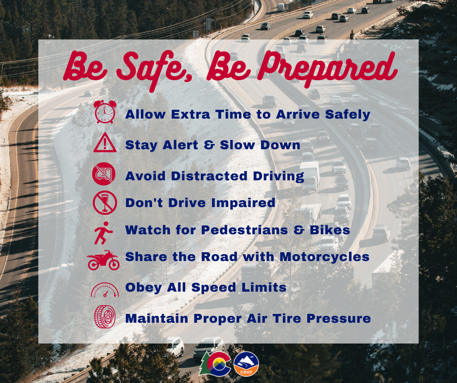 Be Safe, Be Prepared Travel safety tips .png — Colorado Department of ...