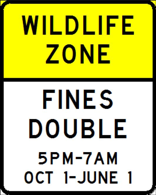 Wildlife Zones Sign — Colorado Department of Transportation