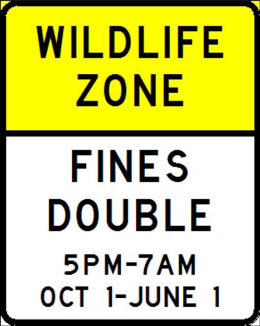 Wildlife Zones Sign — Colorado Department of Transportation