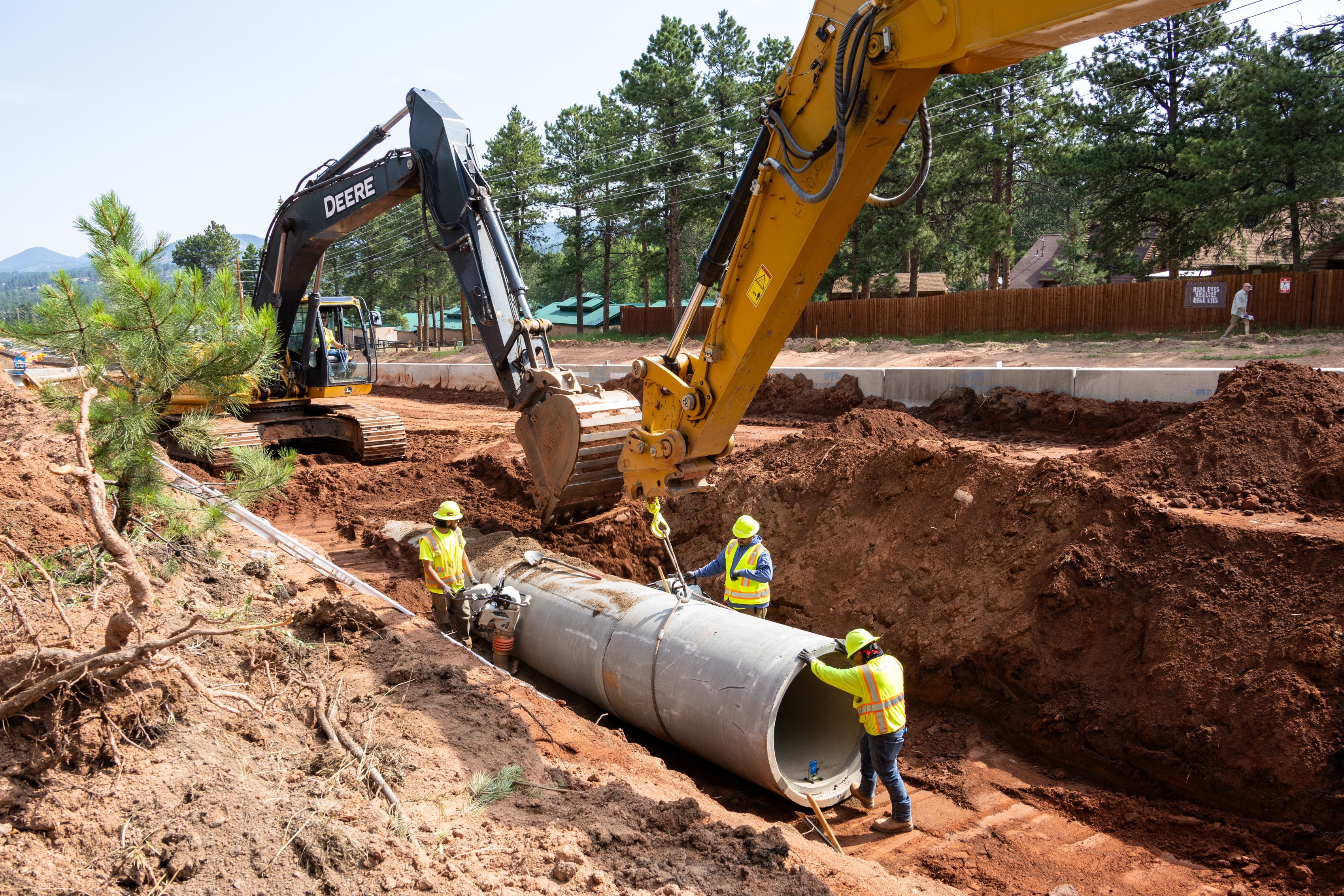 CO 67 Widening in Woodland Park RCP Installation and Backfill.jpg ...