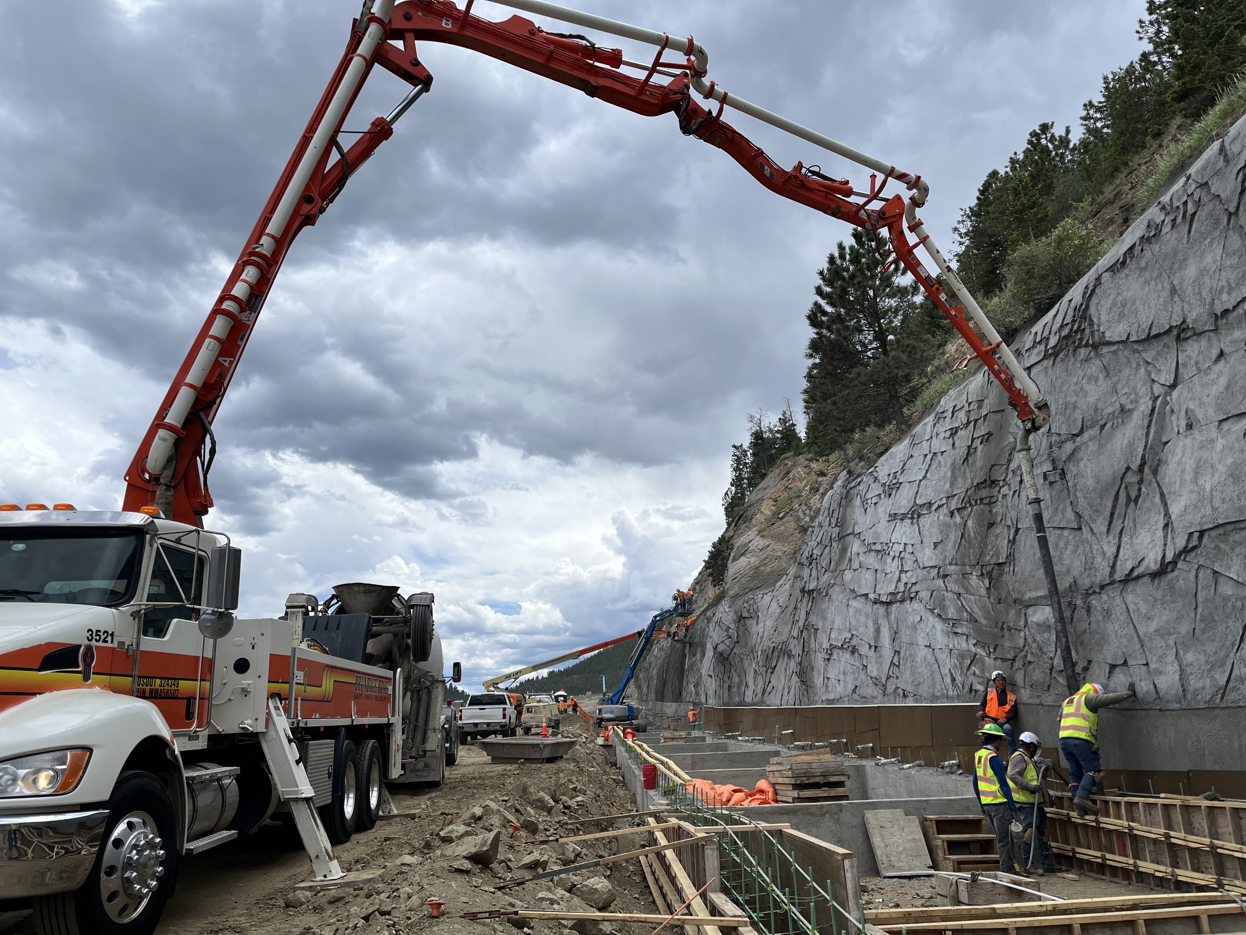 I-70 Floyd Hill Truck Pumping Concrete for Super Ditch and Shotcrete ...