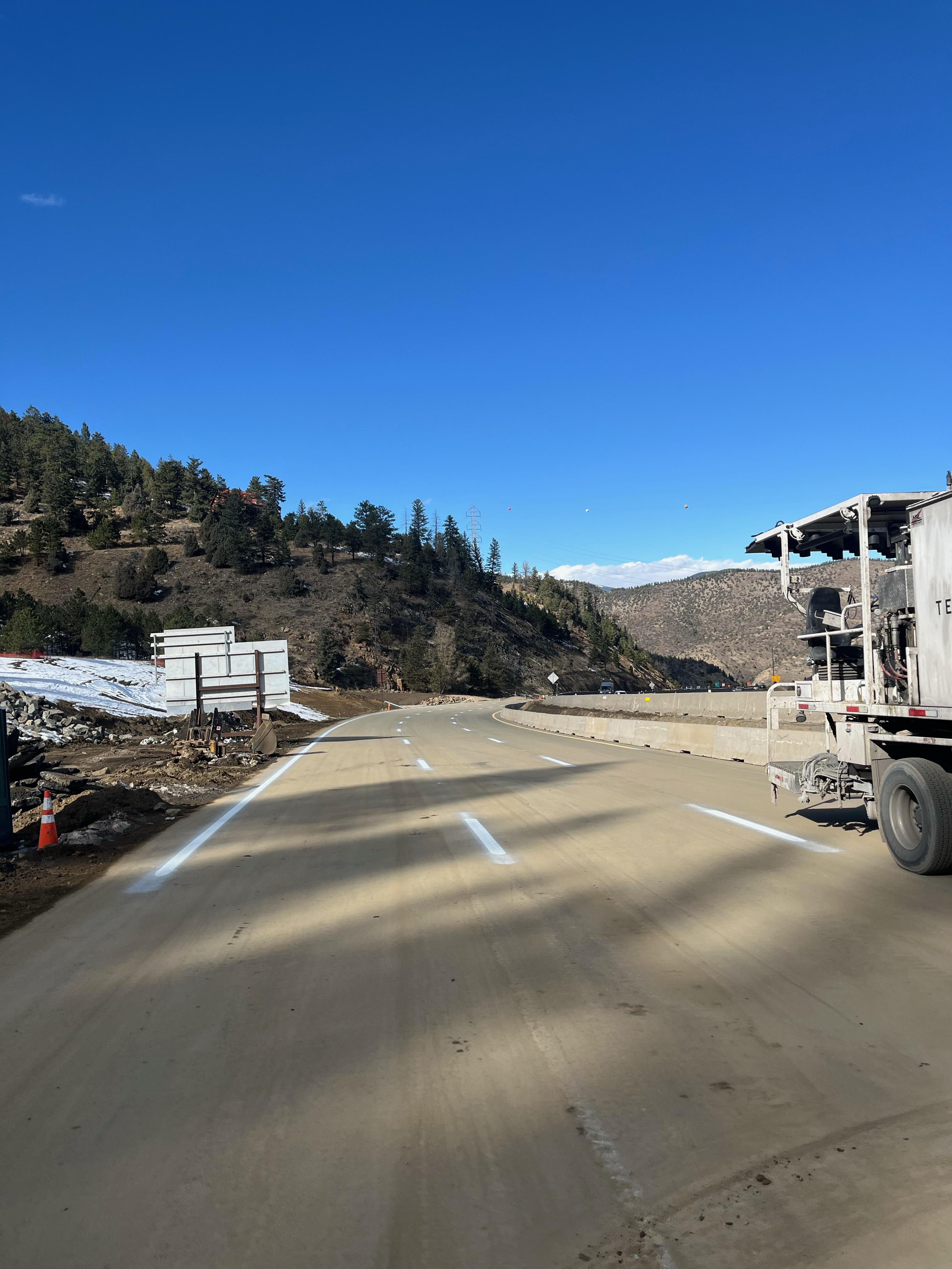 Striping operations I-70 Floyd Hill Project — Colorado Department of ...