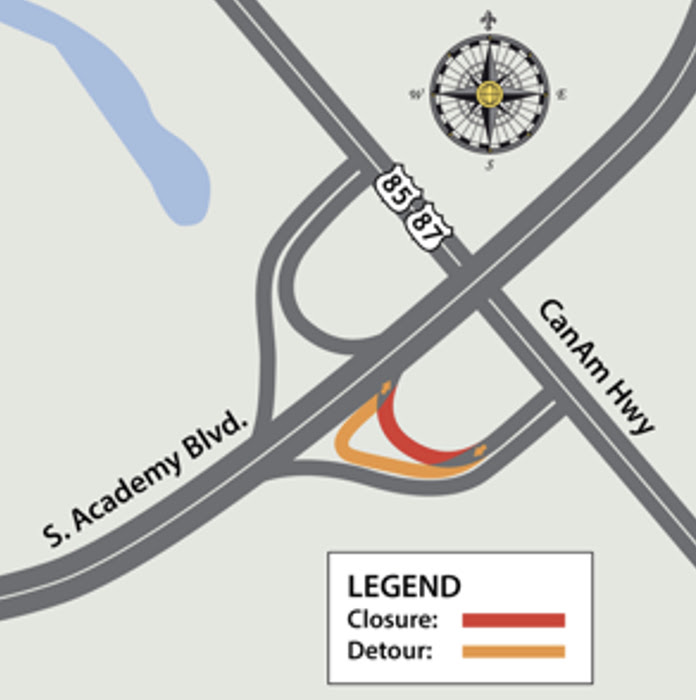 Shift to a new temporary on-ramp for drivers traveling from US 85 87 to ...