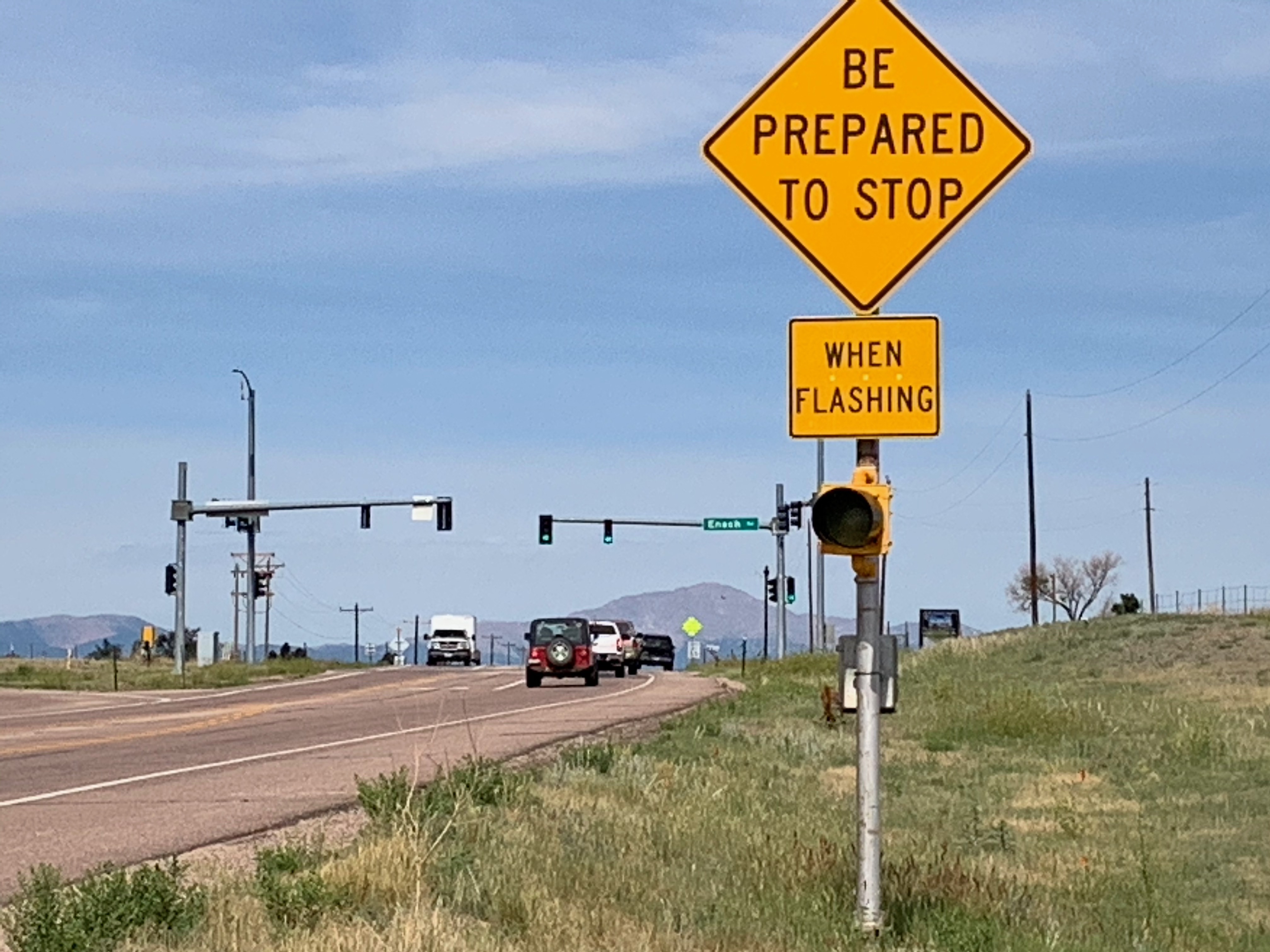 Military access flashing signal — Colorado Department of Transportation