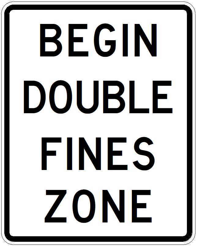 R2-10 Begin Double Fines Zone Image — Colorado Department of Transportation