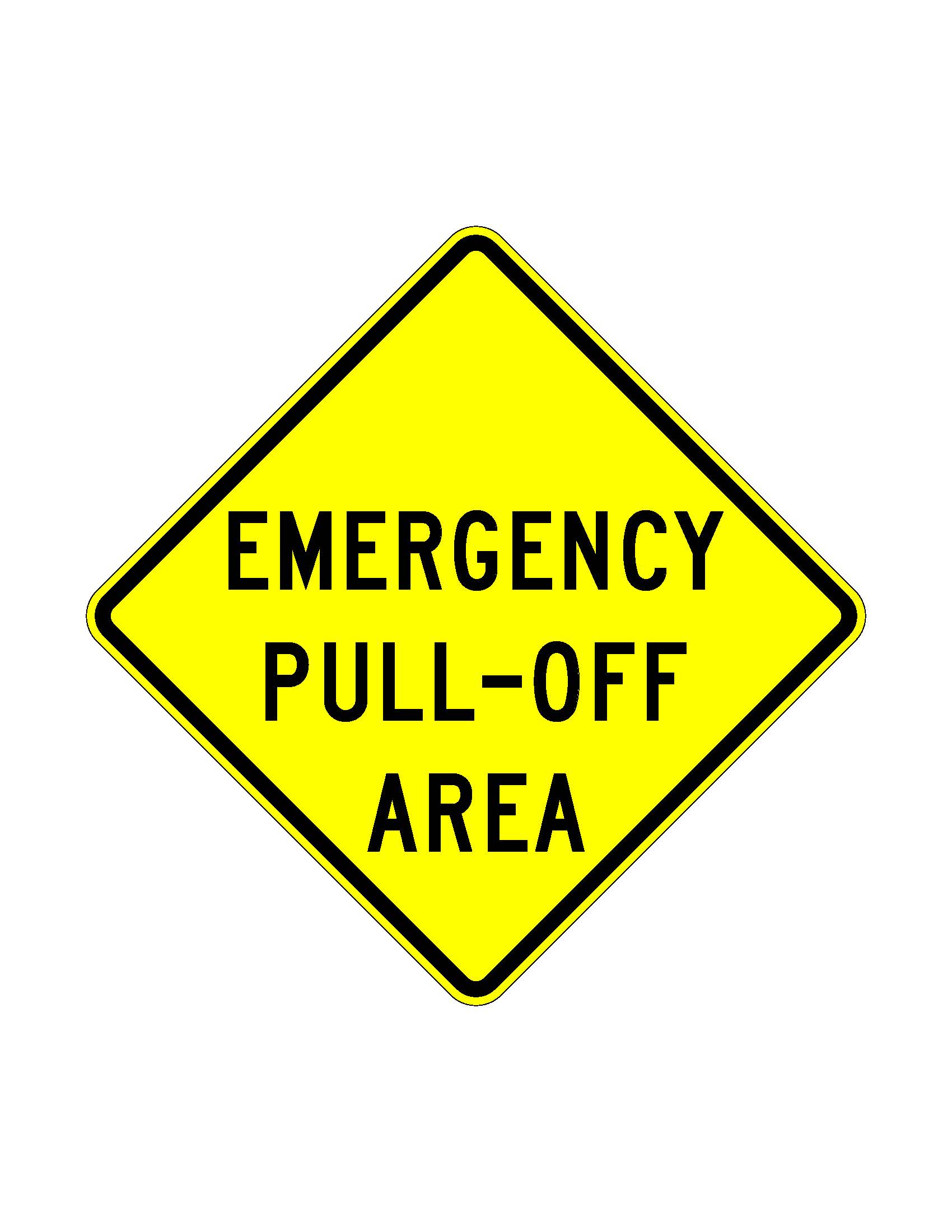 W11-30 Emergency Pull-Off Area JPEG — Colorado Department of Transportation