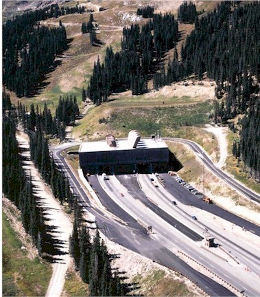 Aerial Tunnel View - East Approach — Colorado Department of Transportation